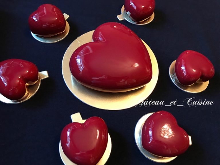 Entremets au chocolat et fruits de la passion pour la st valentin ...