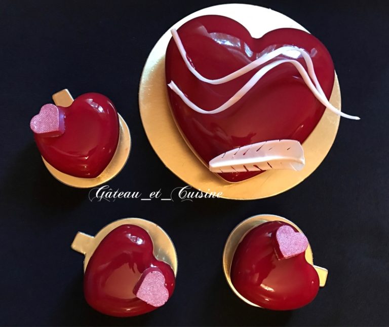 Entremets au chocolat et fruits de la passion pour la st valentin ...