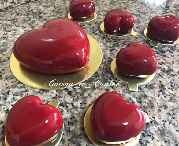 Entremets au chocolat et fruits de la passion pour la st valentin ...