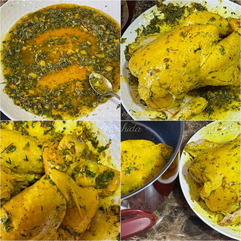 Poulet rôti au four à la marocaine (djaj daghmira) | Gâteau et cuisine ...