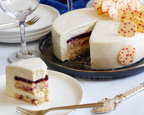 Entremets vanille , fruits rouges et litchi | Gâteau et cuisine Rachida