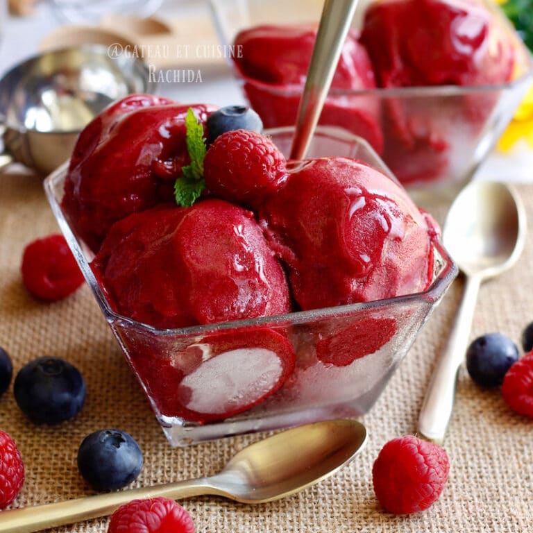 Sorbet aux fruits rouges | Gâteau et cuisine Rachida