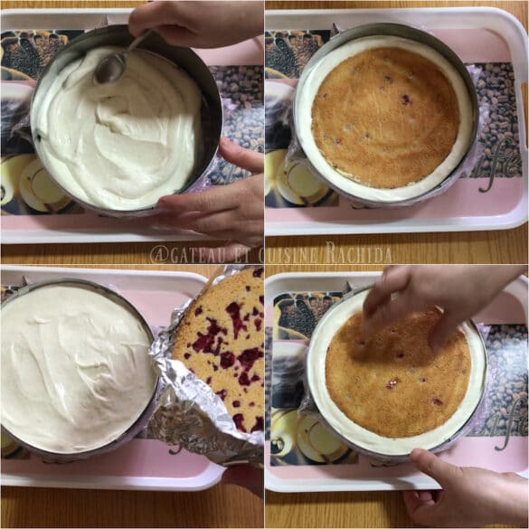 Entremets vanille , fruits rouges et litchi | Gâteau et cuisine Rachida