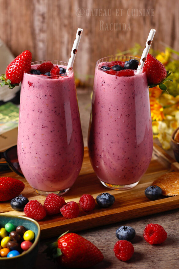 Smoothie onctueux aux fruits rouges | Gâteau et cuisine Rachida