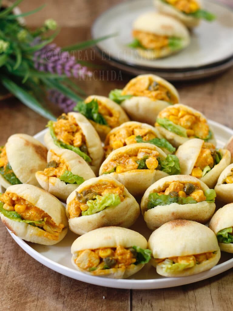 Batbouts farcis au poulet | Gâteau et cuisine Rachida