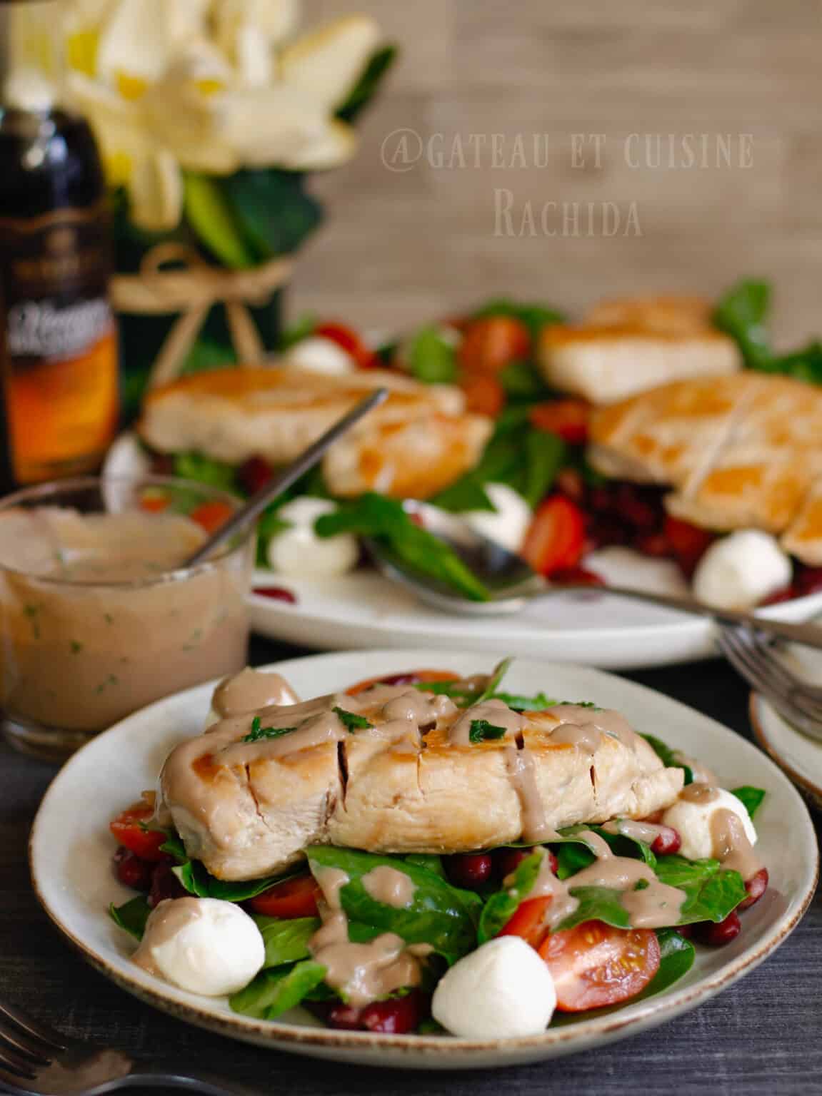 Salade poulet, haricots rouges et épinards - Idée repas facile et ...
