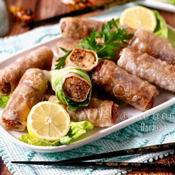 Nems aux crevettes et au poulet | Gâteau et cuisine Rachida