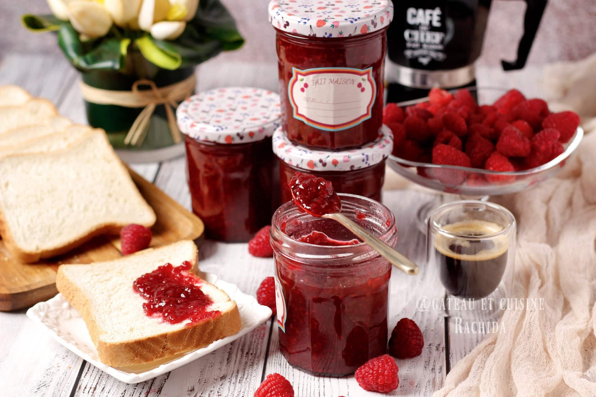 Recette Confiture de framboises | Gâteau et cuisine Rachida